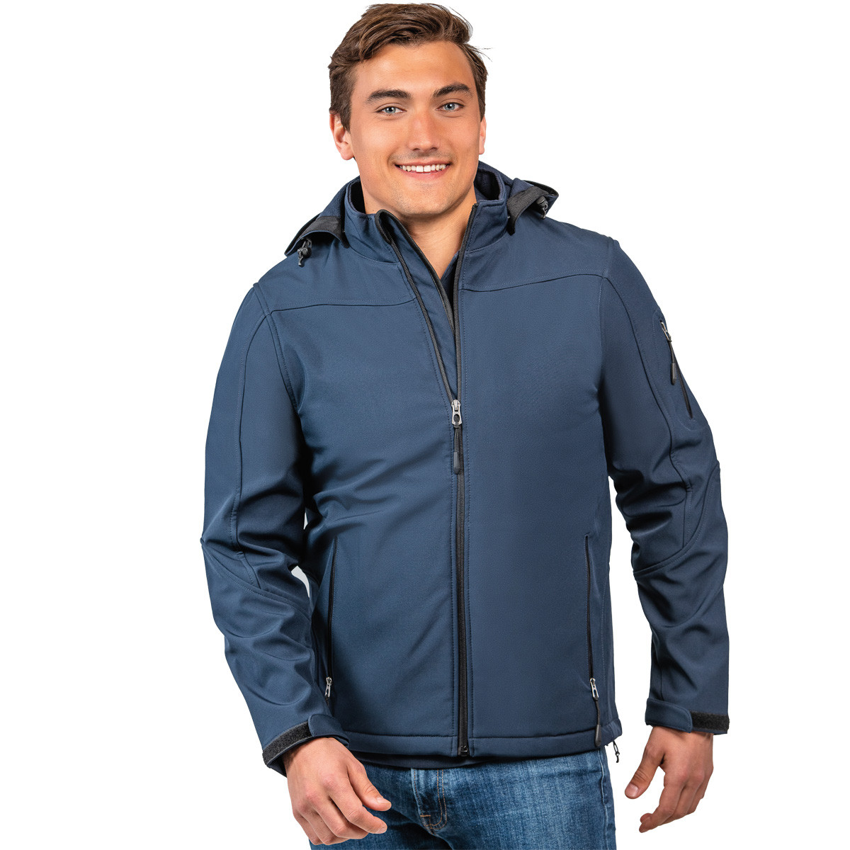 HRM Textil Mens Hooded Softshell Jacket 1101 kaufen im GroBhandel Shop
